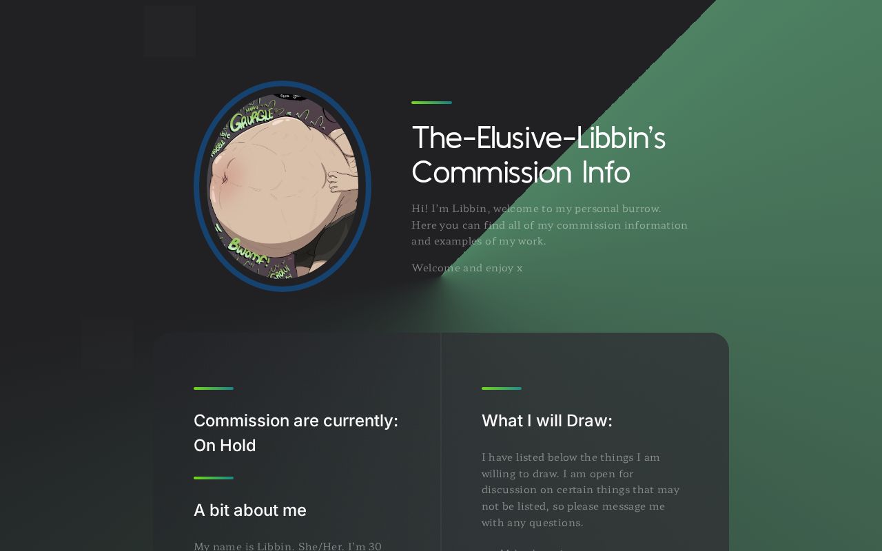 The-Elusive-Libbin’s commission carrd